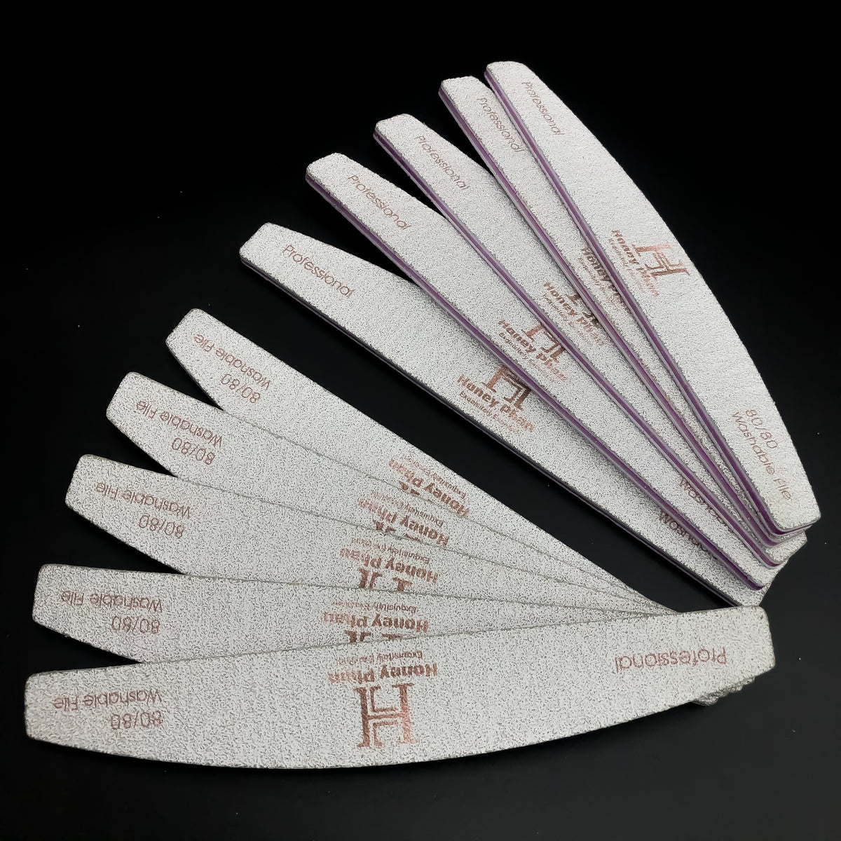 Washable Half Moon Shape Nail Files 80/80 – HONEY'S NAIL SECRET