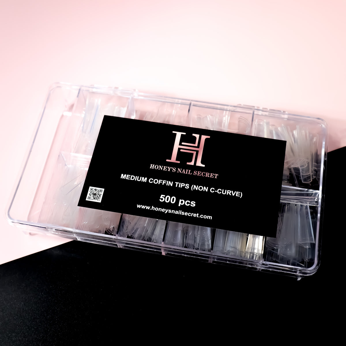 MEDIUM NON C-CURVE COFFIN TIPS (500 pcs) – HONEY'S NAIL SECRET