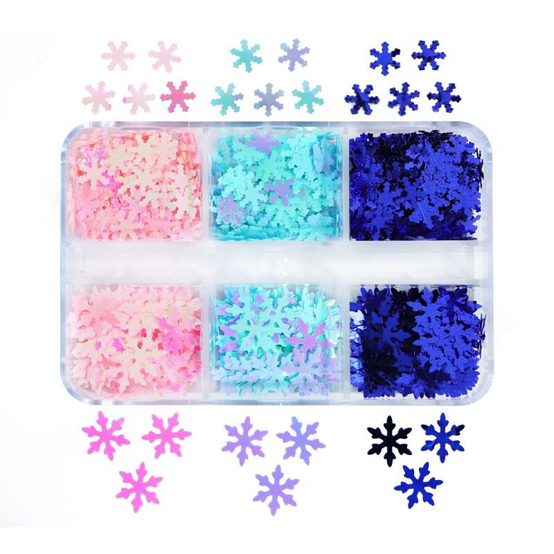 SNOW FLAKES SET 6 DESIGNS – HONEY'S NAIL SECRET