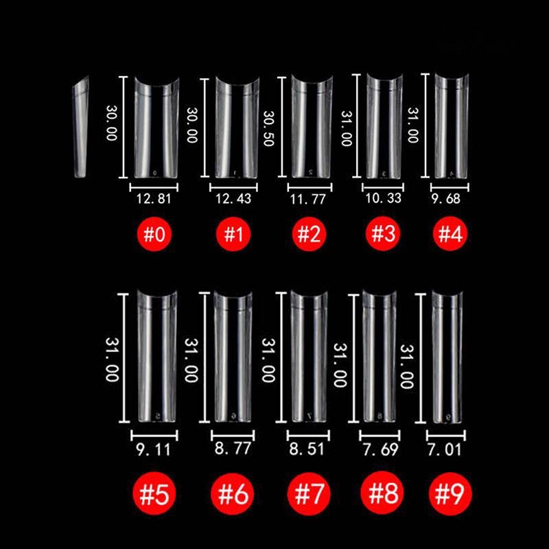 SQUARE TIPS NON C- CURVE( 500 pcs) – HONEY'S NAIL SECRET